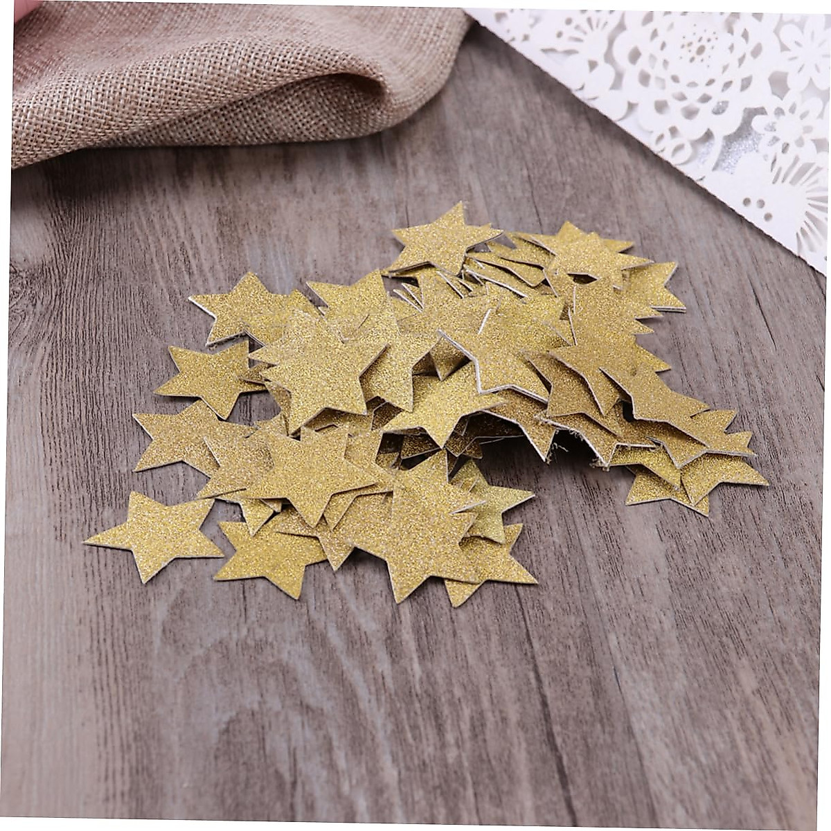 Gadpiparty 100pcs Wedding Table Scatter Five Stars Confetti Star Glitter Confetti for Confetti Paper Heart Confetti Paper Confetti Valentine Confetti Cake Decor Tableware Baby Dining Table