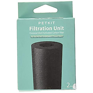 PETKIT Eversweet Travel 'One Touch' Filtered Carbonated Handheld Pet Dog Cat Water Feeder, Replacement Filters (3 Pack), One Size,Black