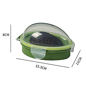 Meideli Avocado Saver Holder, Transparent Avocado Saver Keeper Fruit Storage Container, Vegetable Container Keep Fresh Kitchen Accessories, Keep Your Avocados Fresh for Days Green