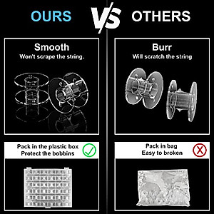 36Pcs Bobbins for Sewing Machine, Plastic Bobbins with Case for Bro-Ther/Sin-ger/Baby-Lock/Jano-me/Ju-ki Sewing Machine Accessories