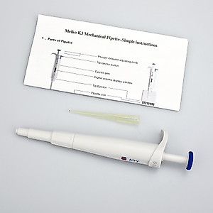 50μl Pipettor Pipette MicroPipette, Single-Channel Manual Adjustable Variable Volume Pipettes, Autoclavable pipettor, Micropipette, Variable Volume for Scientific and Home Use