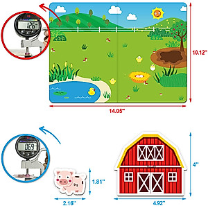 Magnetic Puzzles for Kids Ages 4-8, Travel Games for Toddlers Age 3-5, Educational Farm Theme Preschool Puzzles for Storytelling, Washable Toddler Magnets