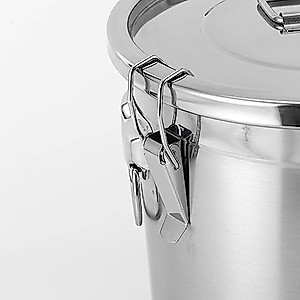 LyeXD 12L Stainless Steel Food Storage Containers with Lids Airtight, Food Grade Bucket, Kitchen Canisters for Countertop for Sugar, Flour, Tea, Rice, Grains, Oil
