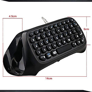 JIMAT Wireless Keypad Compatible for PS4 Keyboard PlayStation Slim Pro Controller ChatPad Input Text Search Chat | Built-in Speaker 3.5mm Jack