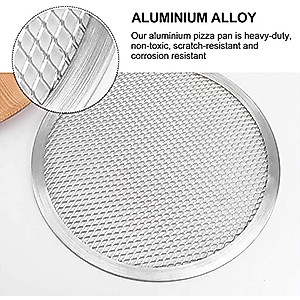 WSHA 1Pcs 6-22 inch Pizza Baking Screen, Aluminum Alloy Seamless Pizza Crisper Tray Non Stick Mesh Baking Tray for Oven, BBQ, Cookware,22inch