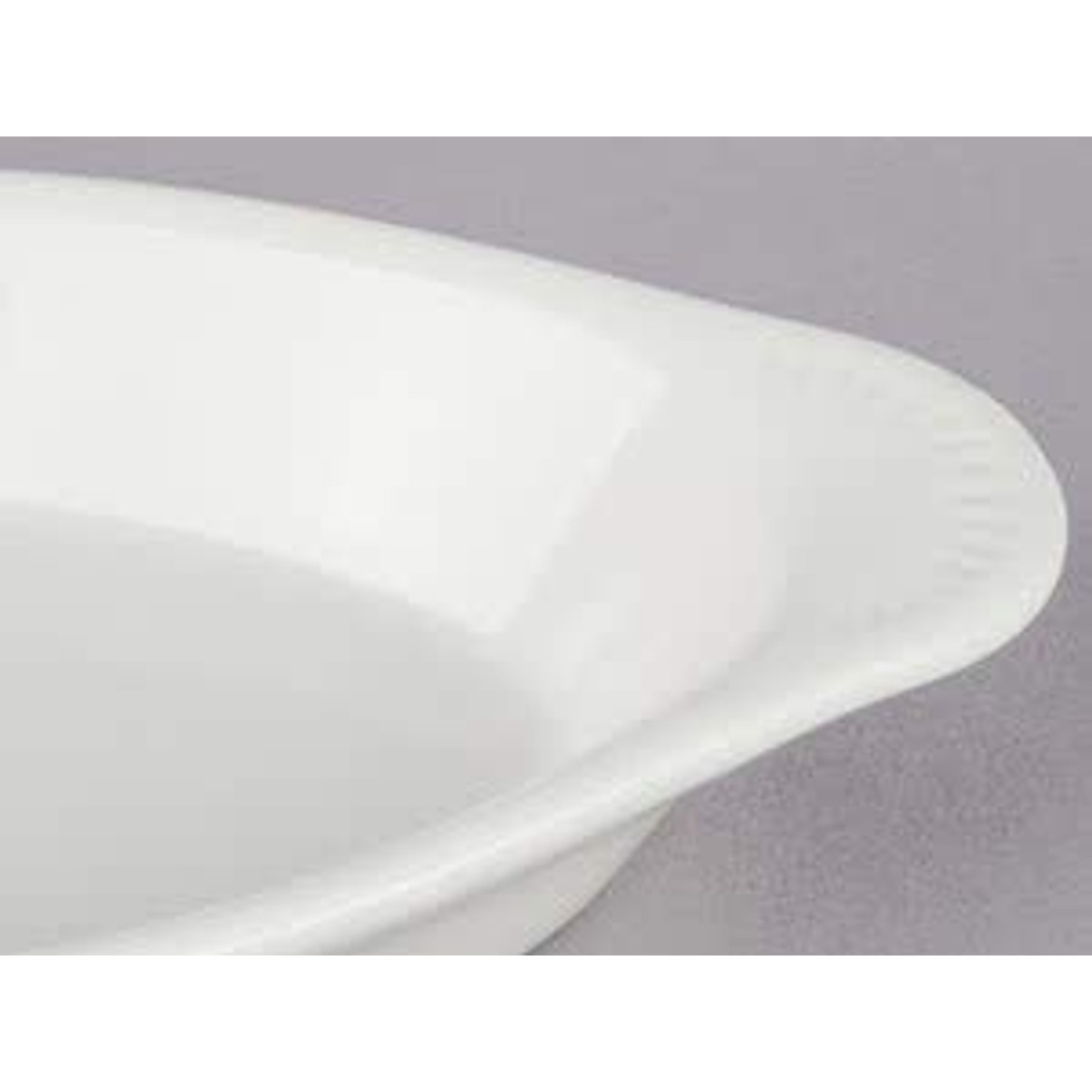 Restaurant Value, Stoneware Wide Rim with Rolled-edge, Ivory American White 12oz Rarebit Dish, Case of 12