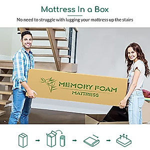 Twin Mattress, 6 Inch Memory Foam Mattress in a Box for Kids with Breathable Bamboo Cover, Medium Firm Gel Mattress for Bunk Bed, Trundle Bed, CertiPUR-US Certified, Made in USA