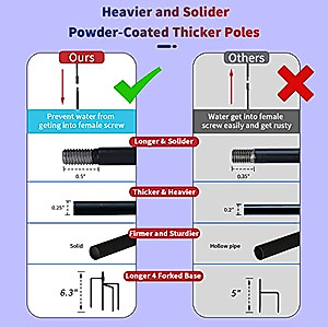Garden Flag Holder Stand, 50"H Garden Flag Pole for Outside Lawn, Solid Anti-rust Yard Flag Holder with Clip and Stoppers, Heavy Duty Flag Stand Fit 12x18 American Fall Small Garden Flags (1 Pack)
