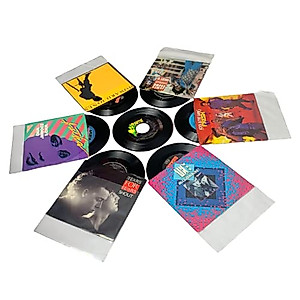 45 RPM Vinyl Record Sleeves – Premium High Clarity 3mil Plastic Outer Covers for 7 inch Albums Anti-Static LP Record Storage Protective Jackets 100 Pack
