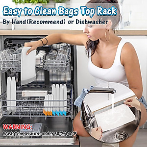 10 Pack Reusable Bags Silicone,Reusable Freezer Bags with Zipper,Silicone Bags Leakproof Reusable Silicone Food Storage Bags for Meat,Lunch,Travel-3 Gallon Bags 3 Snack 4 Sandwich Bags