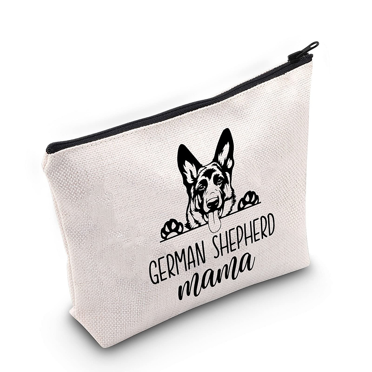 ZJXHPO German Shepherd Dog Owner Gift Funny Shepherd Mama Cosmetic Bag Zipper Accessory Pouch (Shepherd Mama)