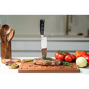 YEHOK Chef Knife | 8 Inch Professional Kitchen Knife | German High Carbon Stainless Steel | Ultra Sharp Blade and Ergonomic Handle for Chopping, Slicing | Chef's knives with Gift Box