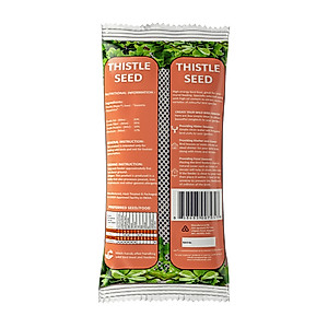 Happy Wings Nyjer/Thistle Seeds Wild Bird Food-13 Ounce | Prefilled Sock | No Grow Seed I Bird Seeds for Wild Birds