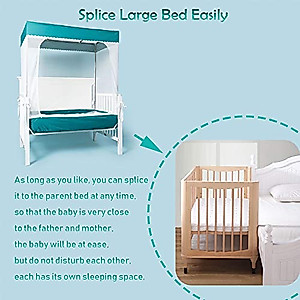 YeTrini Crib Safety Tent,See Through Mesh Crib Netting Mosquito Nets Sturdy Crib Cover to Keep Toddler from Climbing Out,to Keep Cats Out,to Keep Baby in-Gray