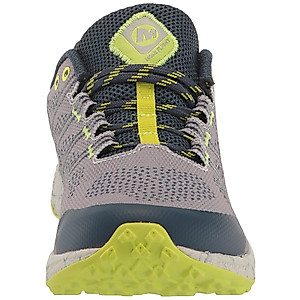 Merrell Moab Flight Low Hiking Shoe, Grey/Navy/Citron, 4.5 US Unisex Big Kid