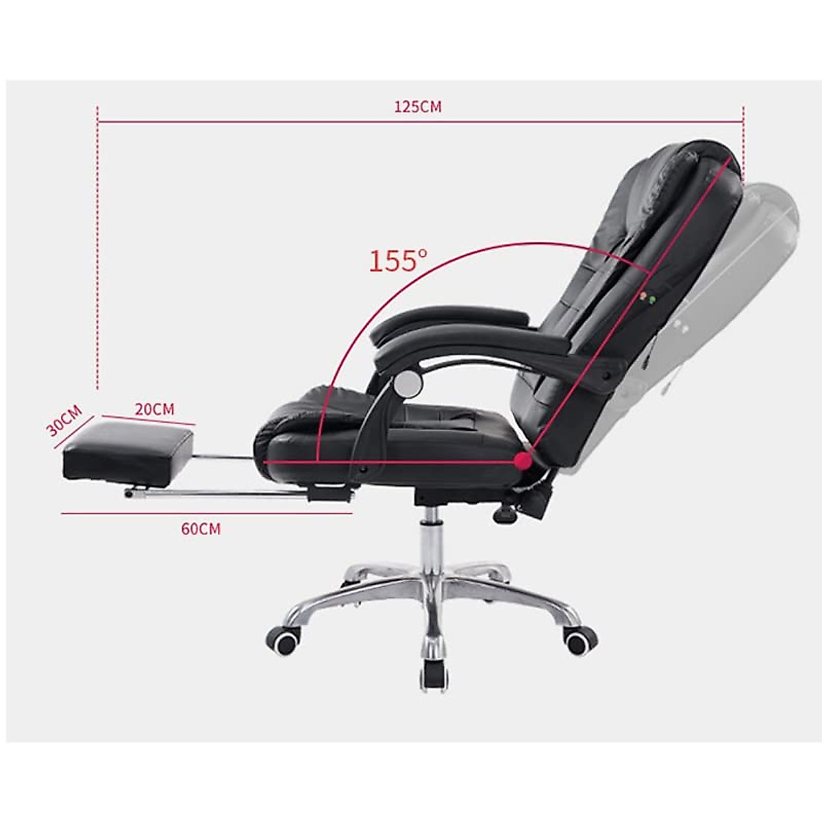 SEASD Computer Chair Home Fabric Leisure Boss Chair Washable Office Chair Swivel Lift Chairs Massage Recliner