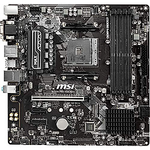 MSI ProSeries AMD Ryzen 2ND and 3rd Gen AM4 M.2 USB 3 DDR4 D-Sub DVI HDMI Micro-ATX Motherboard (B450M PRO-VDH Max)