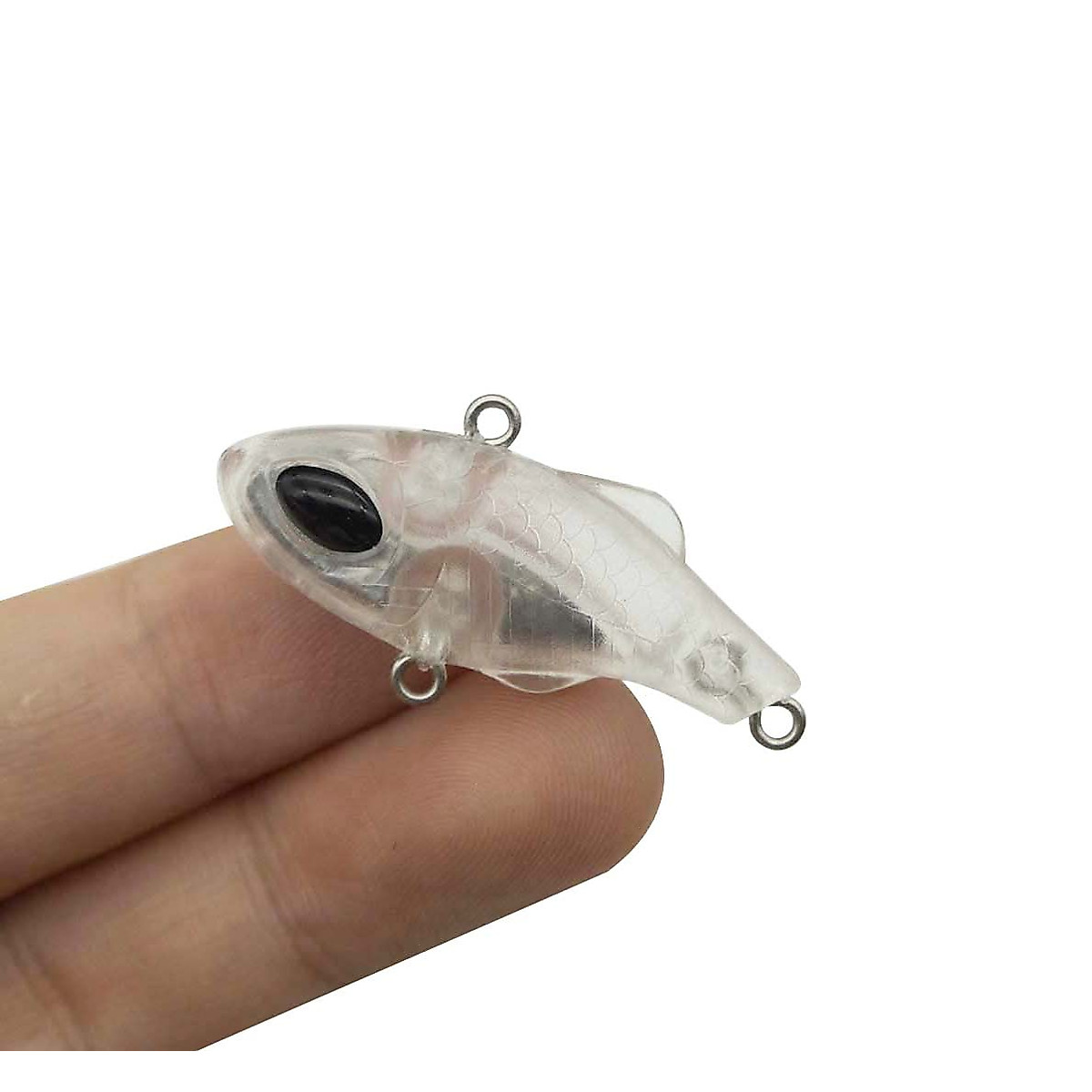 Free Eye 10PC Fishing Unpainted VIB Lure Blanks 36mm 4.5g Simulation Popperbait Topwater Freshwater Lipless Clear Hard Trout Salmon Artificial Bait