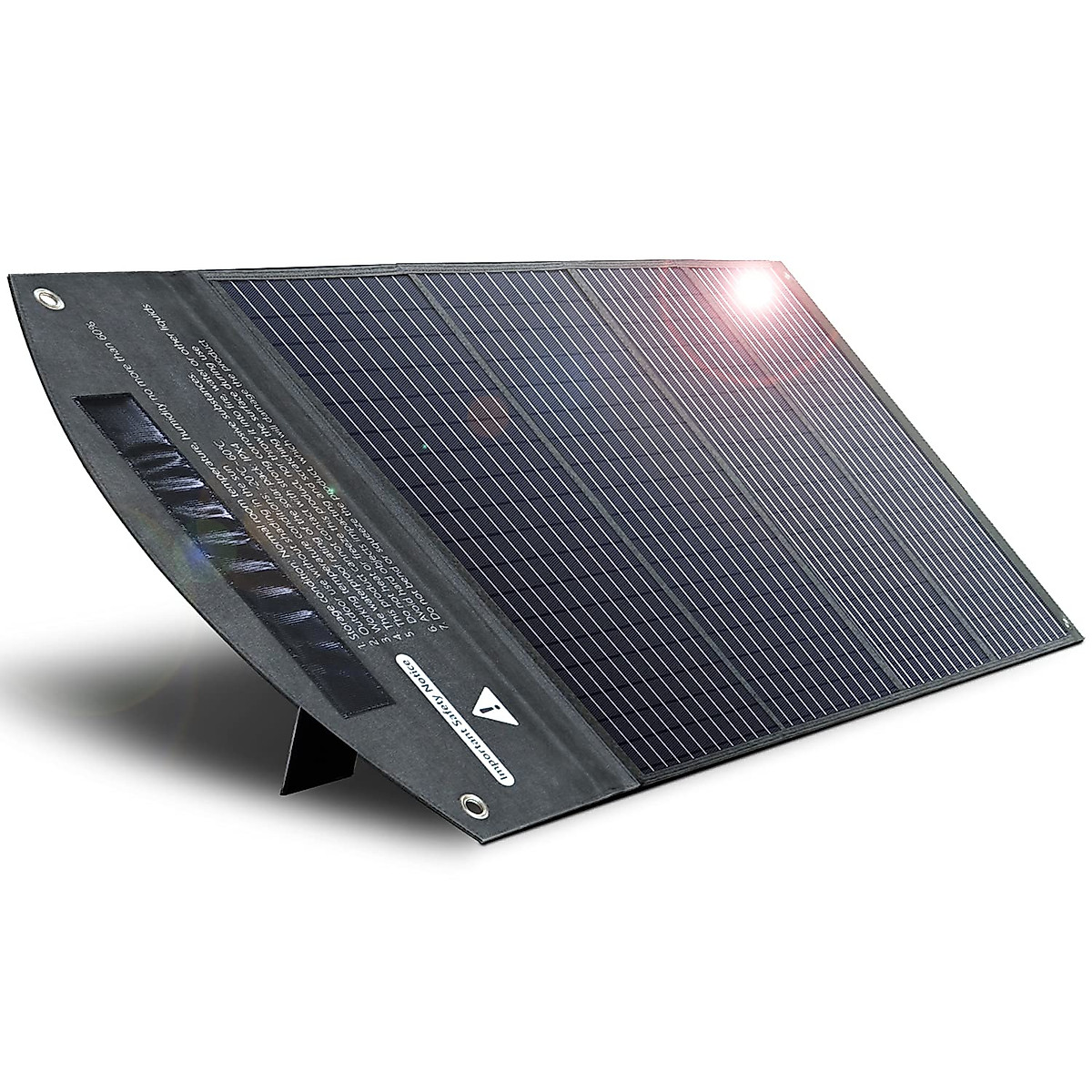 ITEHIL Solar Panel, 100W 18V Monocrystalline Portable Solar Panel, High Efficiency Waterproof Solar Panel Charger with USB/DC Outputs for Power Stations Outdoor Camping