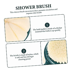 Healifty Long Handle Bath Brush Bath Scrubber for Body Loofah Sponge Body Wash Scrubber Dual- Sided Back Brush Back Scrub Brush Back Scrubber for Shower Nylon Dual-Sided Bath Brush Body