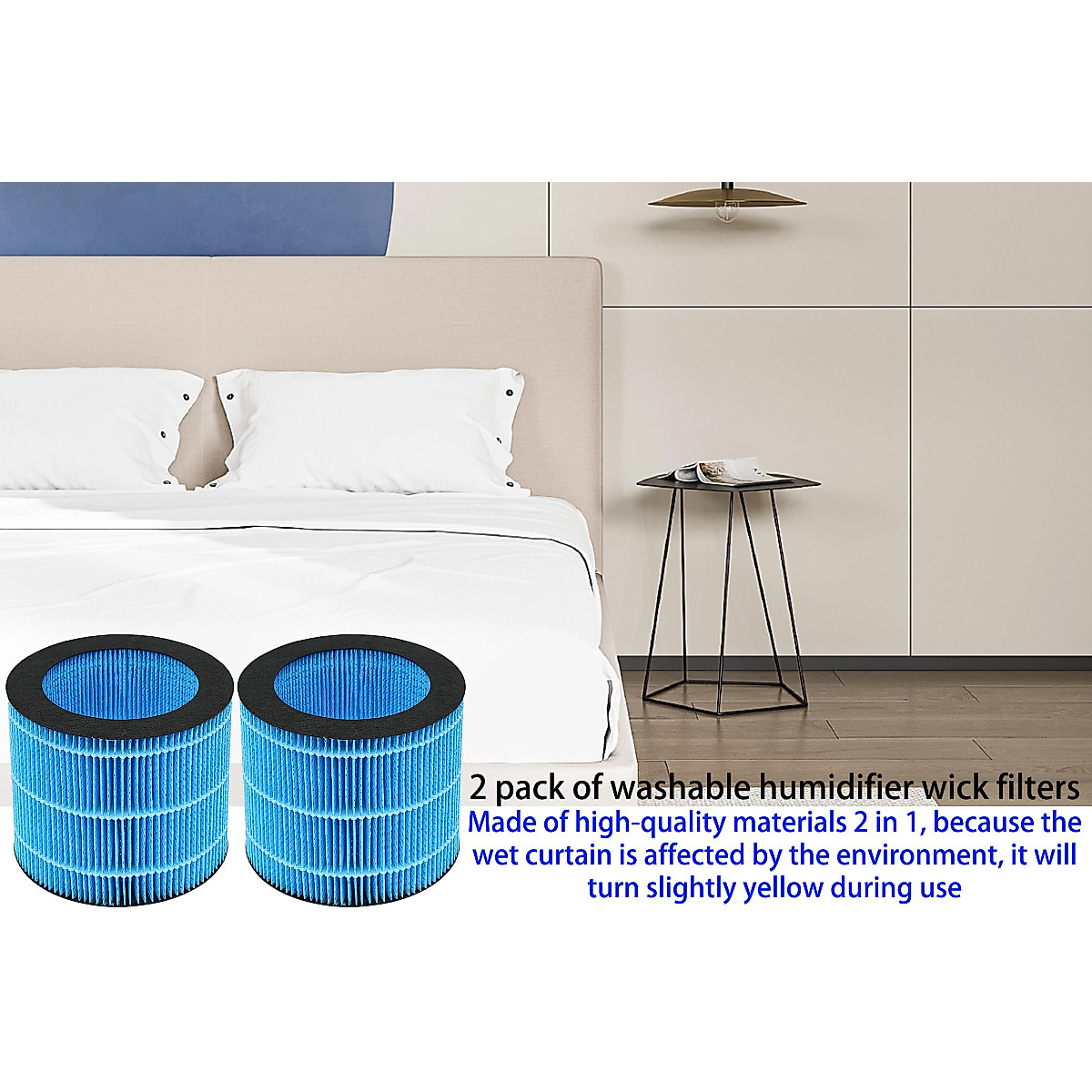 HOMFILBIT MIRO PRO Humidifier Wicking Filters for Afloia MIRO PRO, Kilo PRO Air Purifier Humidifier 2 in 1, 2 Pack