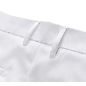 Mens Dress Pants Slim Fit Solid Color Skinny Trousers Classic Business Casual Wedding Suit Pants US Size 36W x 32L White