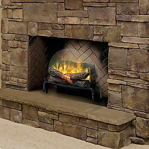 Dimplex Revillusion Electric Fireplace Log Insert - 20 Inch Faux Wooden Logs, Plug in Electric Heater; Remote Control Included - Supplemental Zone Heat | Model #RLG20