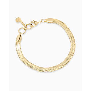 gorjana Women's Venice Adjustable Snake Link Chain Bracelet, 18k Gold Plated