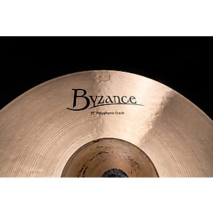 Meinl Cymbals Byzance 19" Traditional Polyphonic Crash with Raw Bell — Made in Turkey — Hand Hammered B20 Bronze, 2-Year Warranty (B19POC)