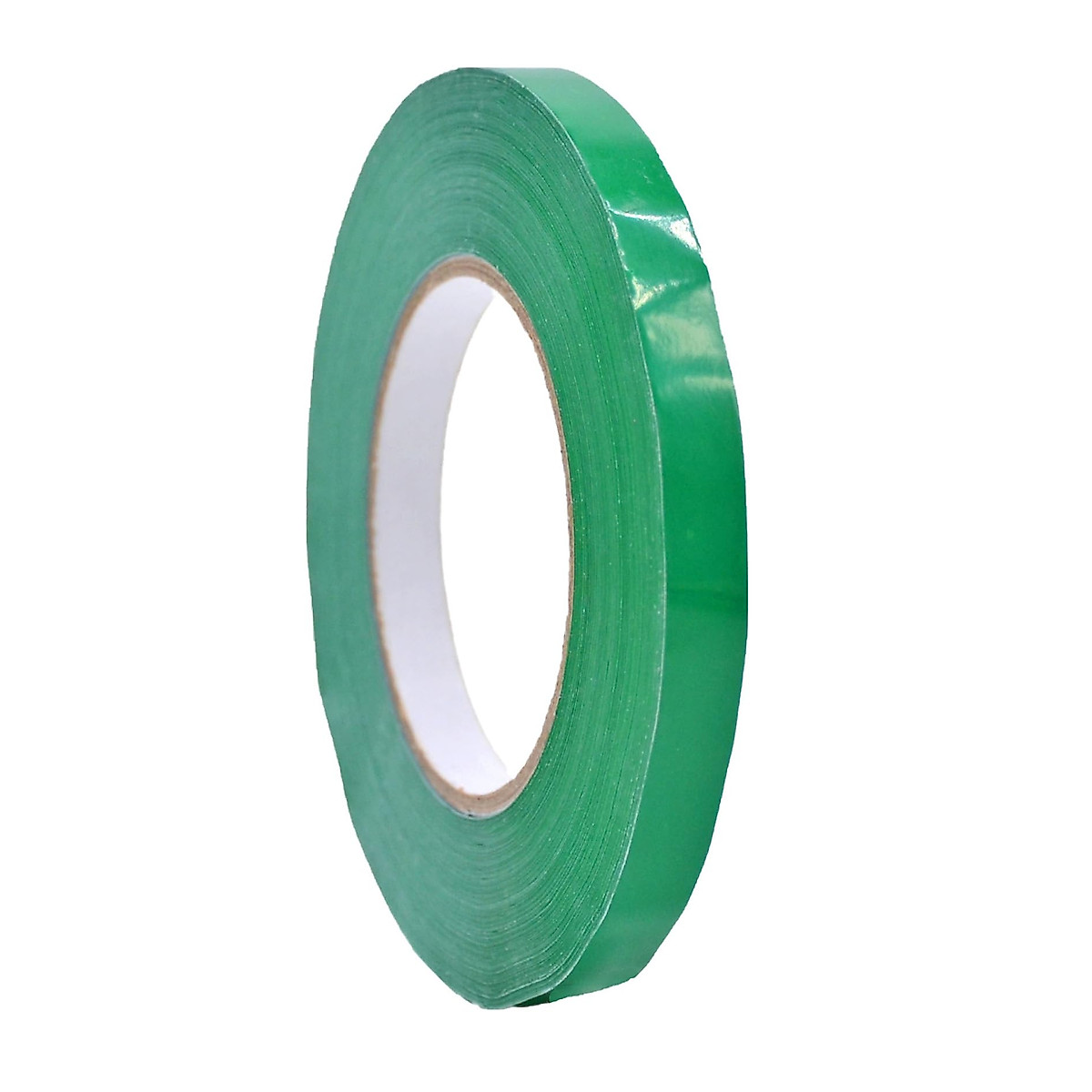 WOD BSTC24PVC Dark Green Produce Poly Bag Sealing Tape, 3/8 inch x 180 yds. for Packaging and Sealing of Meat, Gifts, or Ice Bags