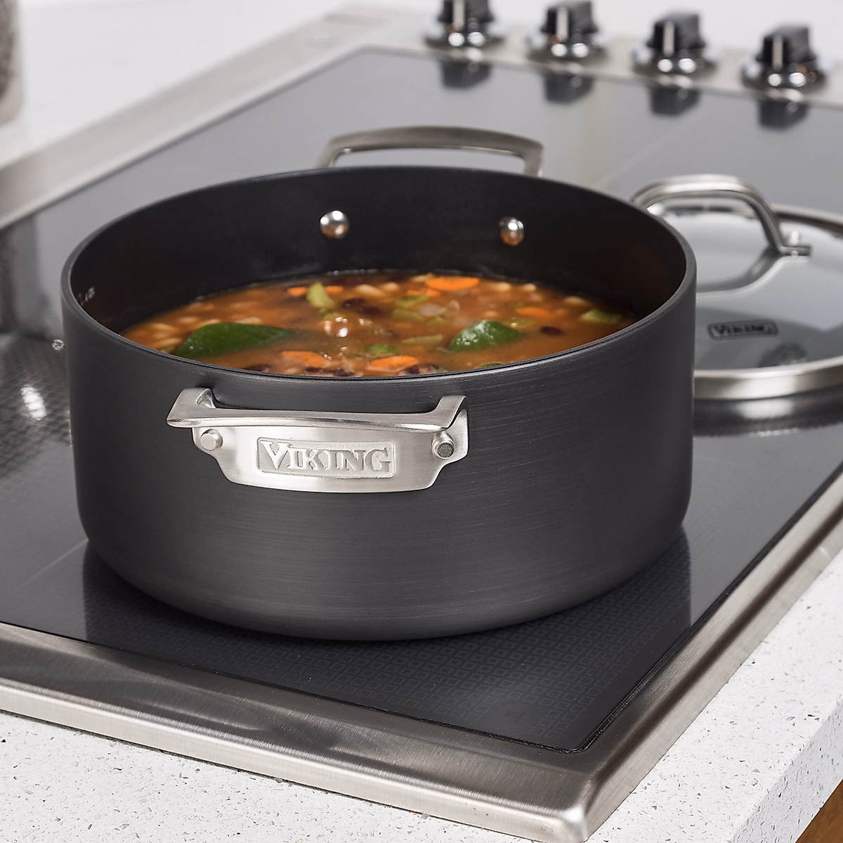 Viking Culinary Hard Anodized Nonstick Cookware Set, 10 Piece, Dishwasher, Oven Safe, Works on All Cooktops including Induction