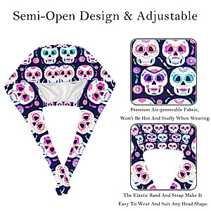 OELDJFNGSDC 2 Packs Enchanting Skull Working Caps with Buttons