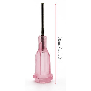 Industrial Dispensing Needles with Luer Lock 20 Ga x 3 CM Length, Blunt Tip, Screw Interface,Pack of 100