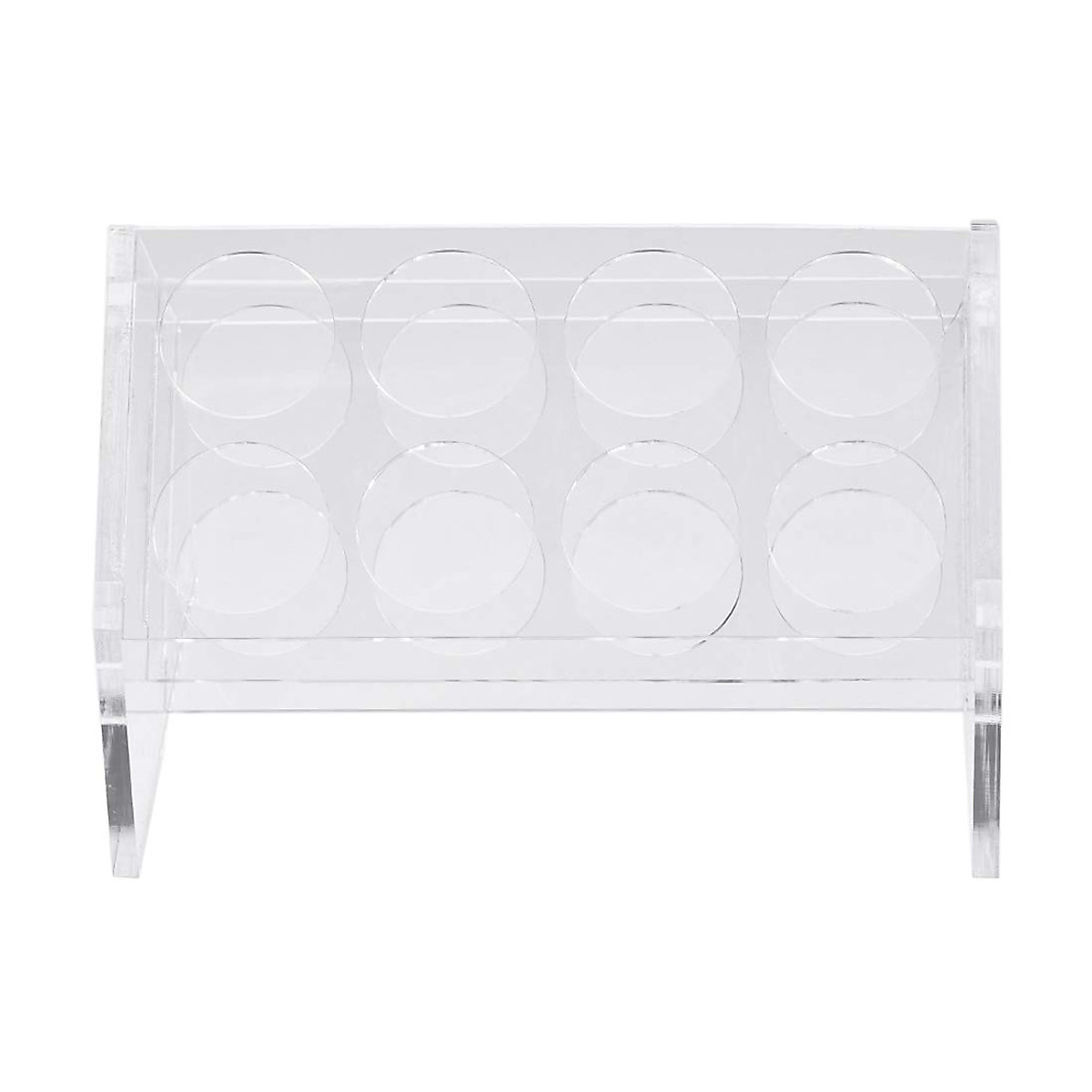 uxcell Slant Rack Acrylic Test Tube Holder 8 Wells for 50ml Centrifuge Tubes Clear
