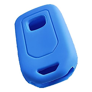 Silicone Smart Key Fob Cover Case Protector Keyless Remote Holder for 2013-2021 Honda Accord CR-V HR-V CR-Z 4 Buttons Blue