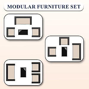 ALAULM 4 Pieces Patio Conversation Set Outdoor Rattan Patio Furniture Set Wicker Chairs with Soft Cushion and Glass Table for Patio, Backyard, Porch, Poolside(Dark Blue)