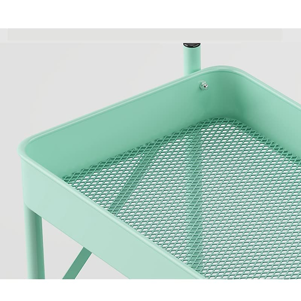 LIRUXUN Metal 3 Tier Folding Trolley Wheeled Kitchen Storage Shelf Trolley (Color : E, Size : 78cm*45cm)