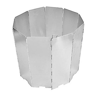 10 Pcs Outdoor Camping Gas Cooker Stove Wind screen Meet All You Needs Backpacking Camping for Other Outdoor Activities for Picnic Cooking(Silver)