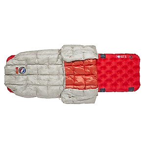 Big Agnes Fussell UL (850 DownTek) Ultralight Camping Quilt, Gray/Pumpkin