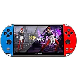 X19 Retro Game Machine HD 7 inch Large Screen Handheld Double Rocker Game Machine Design 8G built-in 1000 Games TV Video Game Console