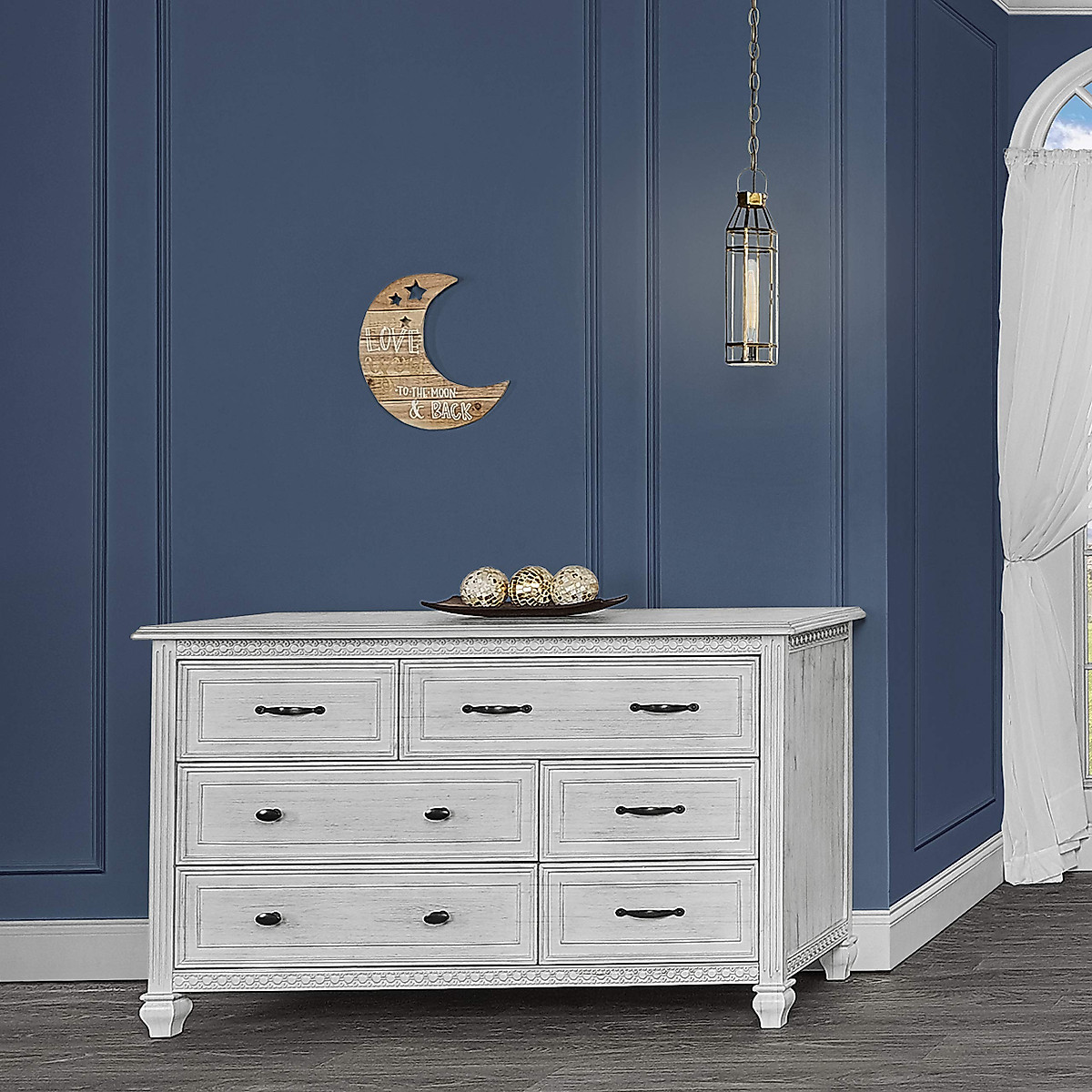 Evolur Madison Double Dresser in Antique Grey Mist