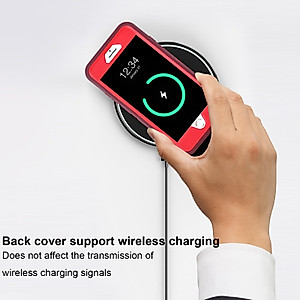 Case for iPhone 6 Plus/6S Plus with Built-in Screen Full Body Protector Phone Case, Shockproof TPU Hard PC Bumper Drop-Proof Shell for iPhone 6 Plus/6S Plus 5.5" (PurplePink)