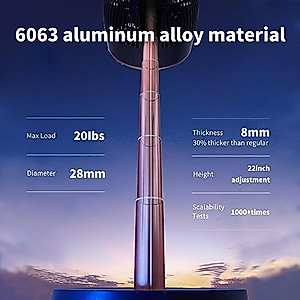 AIRMATE Pedestal Fan Oscillating, Foldable 22 Inch Table Fans, Standing Fan for Cooling Bedroom Quiet with Remote, 8 Speeds Air Circulation Fan for Home, Dorm, Bathroom, Blue