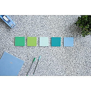 Post-it Super Sticky Recycled Notes, 3x3 in, 5 Pads, 2x the Sticking Power, Poptimistic, Bright Colors, 30% Recycled Paper (654-5SST)
