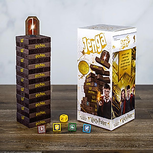 Jenga: Harry Potter | Build The Grand Staircase of Hogwarts to Reach The Classroom | Based on Harry Potter Film Franchise | Collectible Jenga Game | Unique Gameplay with Custom Dice