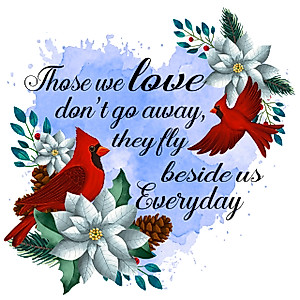 Fabric Panel 8"x8" Memory Cardinal 100% Cotton Quilting Panel Square AM1586