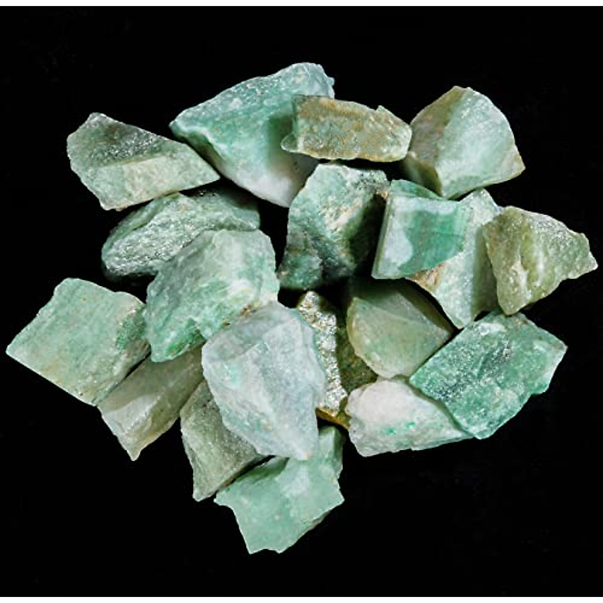 Crocon 1/4 LB Green Jade Rough Bulk Natural Stone Raw Gemstone Tumbling Cabbing Polishing Gem Mining Chakra Balancing Reiki and Crystal Healing Good Luck Home Office Decor