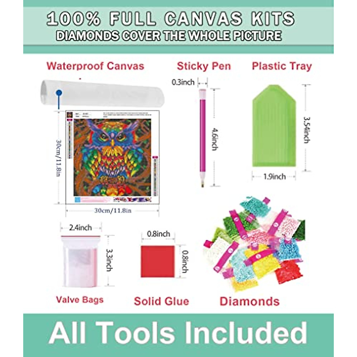 12 Pack Diamond Painting Kits for Adults,Diamond Art Birds Animals HD Canvas DIY 5D Full Drill Round Crystal Rhinestone Gem Arts Dots Diamonds Craft Paint for New Home Wall Decor - 12x12inch X12PCS