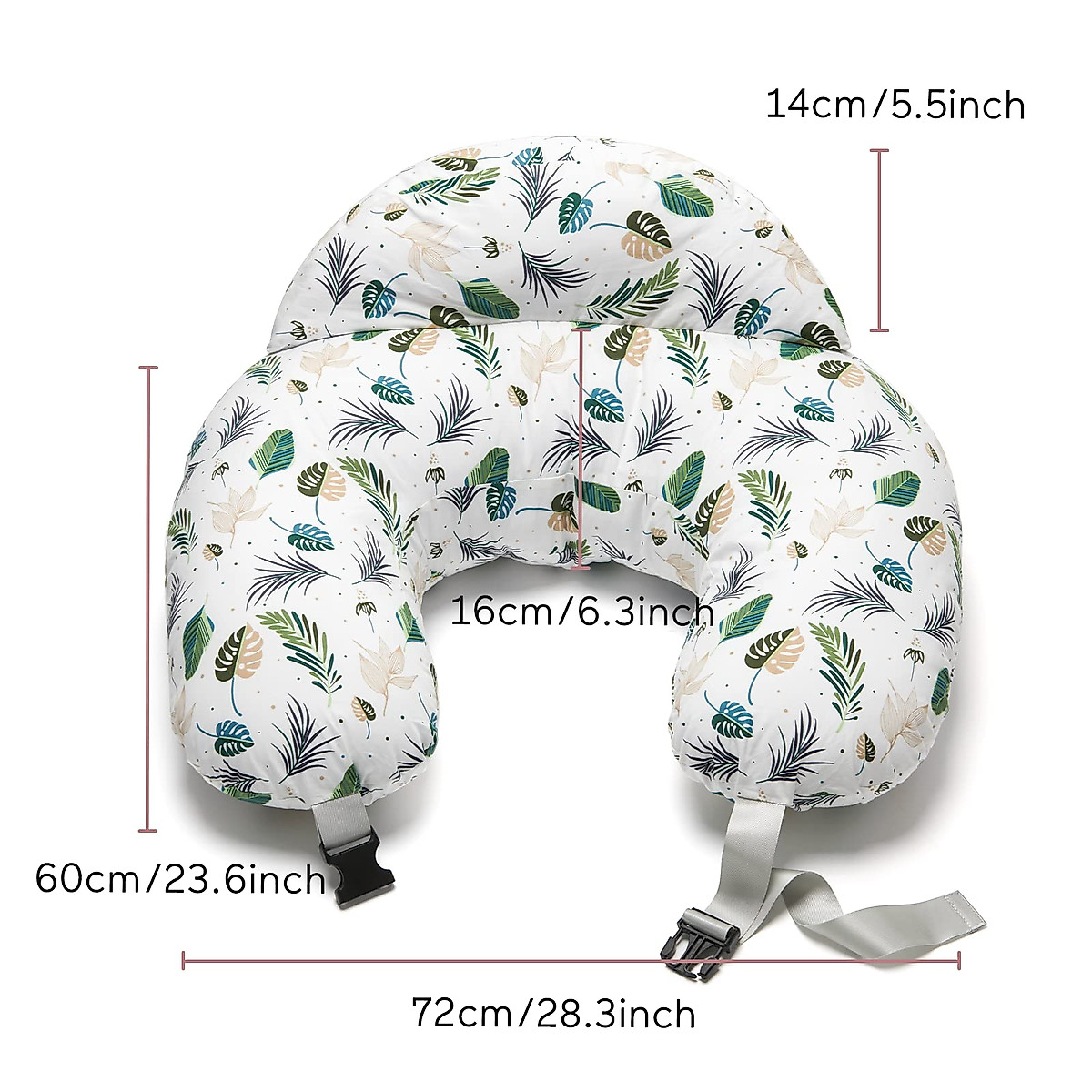 Momcozy Nursing Pillow Pink and Replacement Pillowcase, Original Plus Size Breastfeeding Pillows for More Support for Mom and Baby, with Adjustable Waist Strap