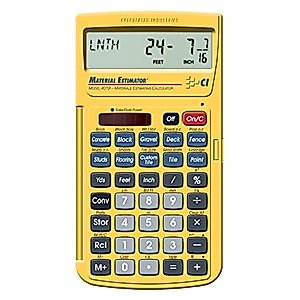 Calculated Industries 4019 Material Estimator Calculator,Yellow & Calculated Industries 2140 Construction Master Pro Workbook and Study Guide | 4 Comprehensive Sections